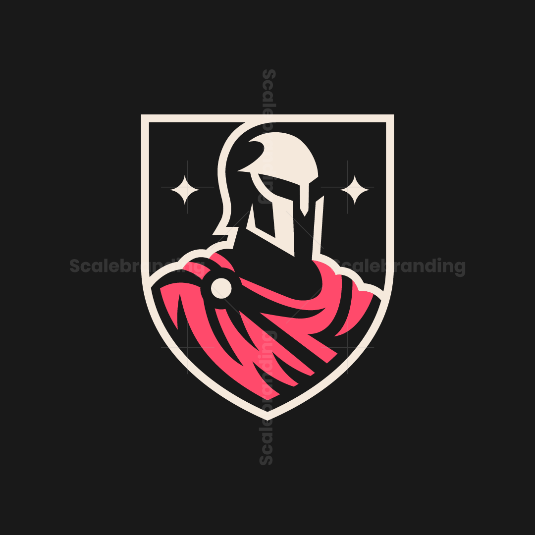 Knight Cape Inside of Shield Logo | Scalebranding