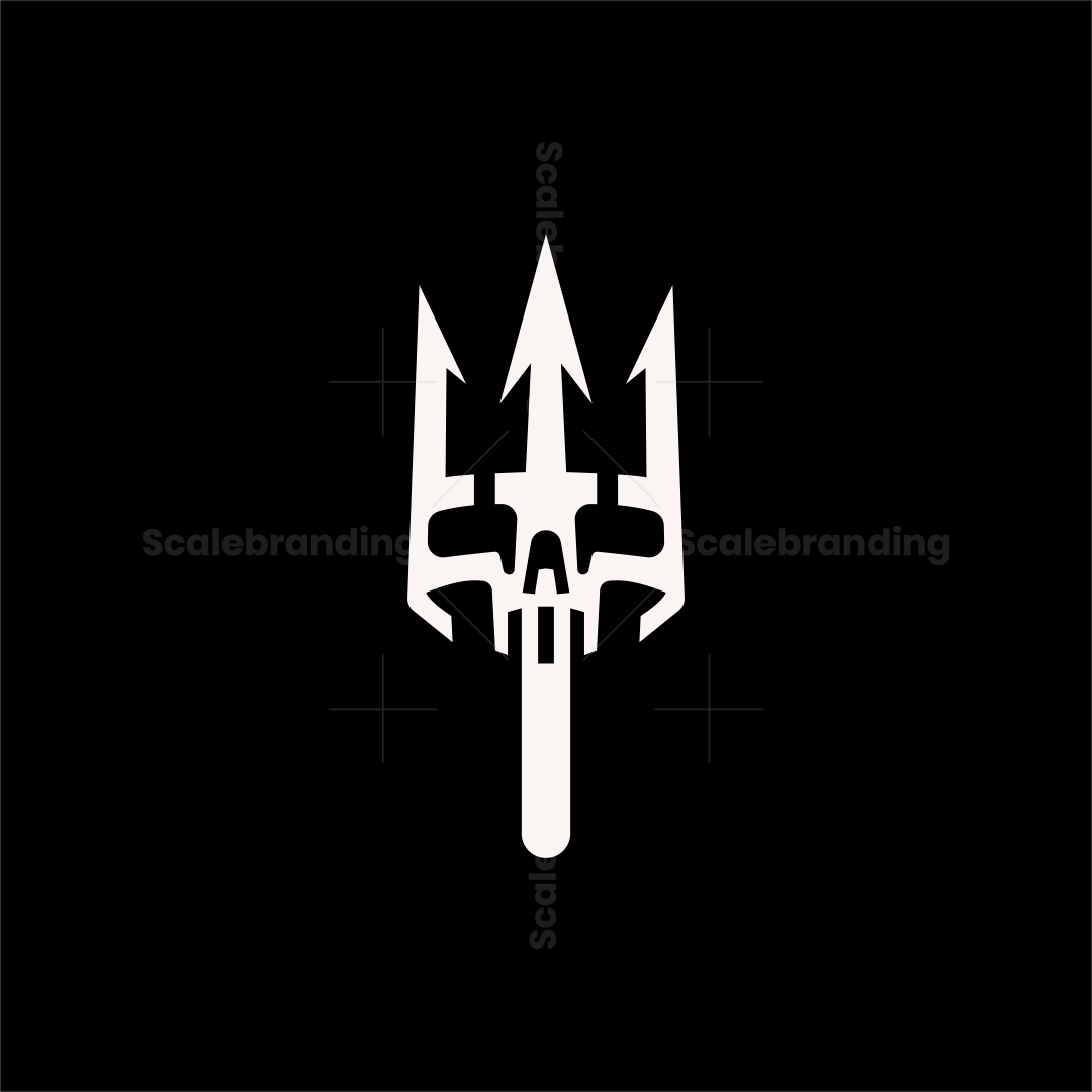 Modern Trident Skull King Logo | Scalebranding