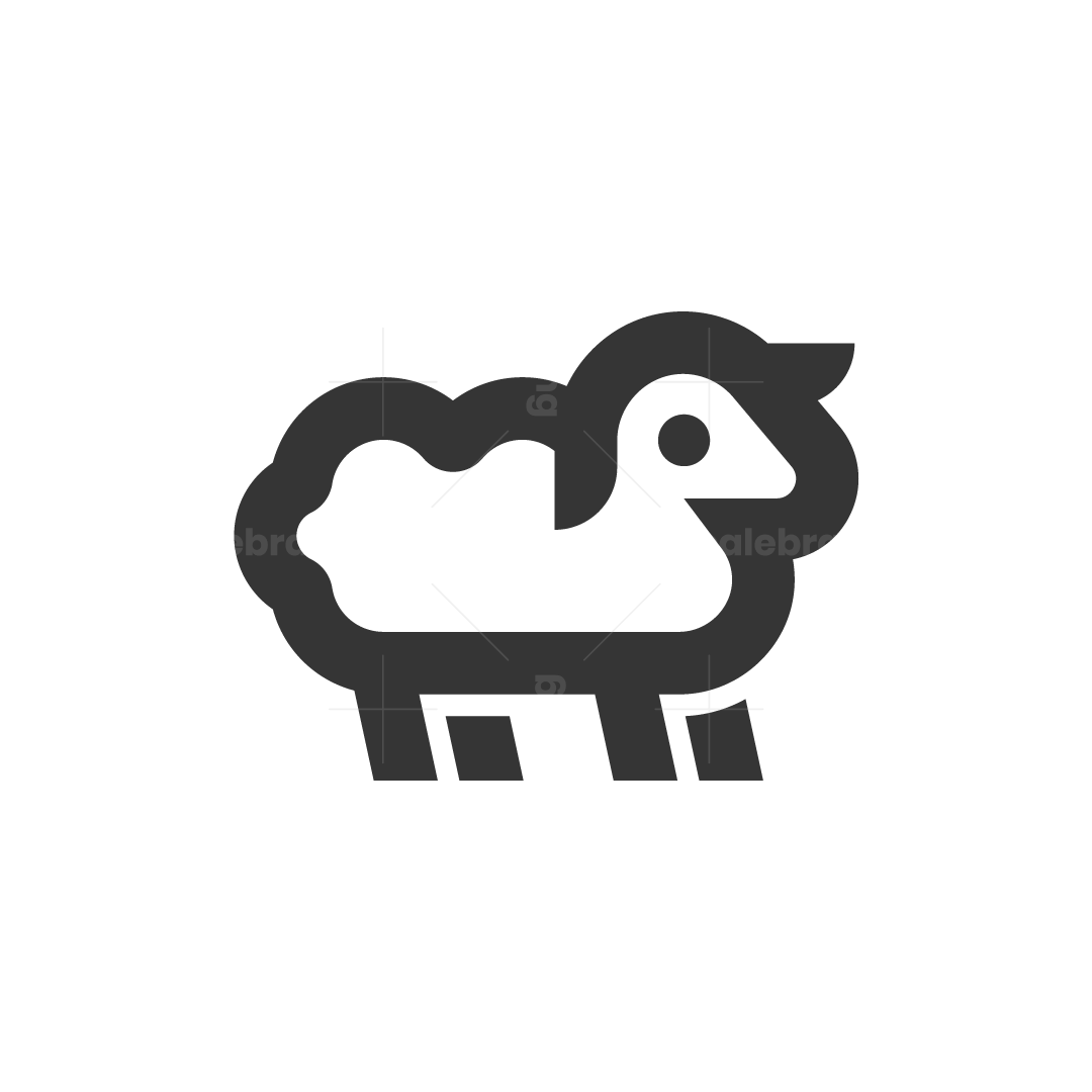 The Geometric Wool Sheep Logo | Scalebranding