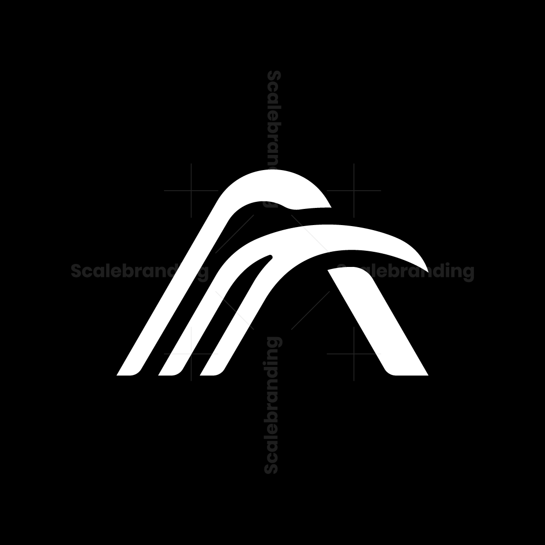 Letter A Hummingbird Head logo | Scalebranding