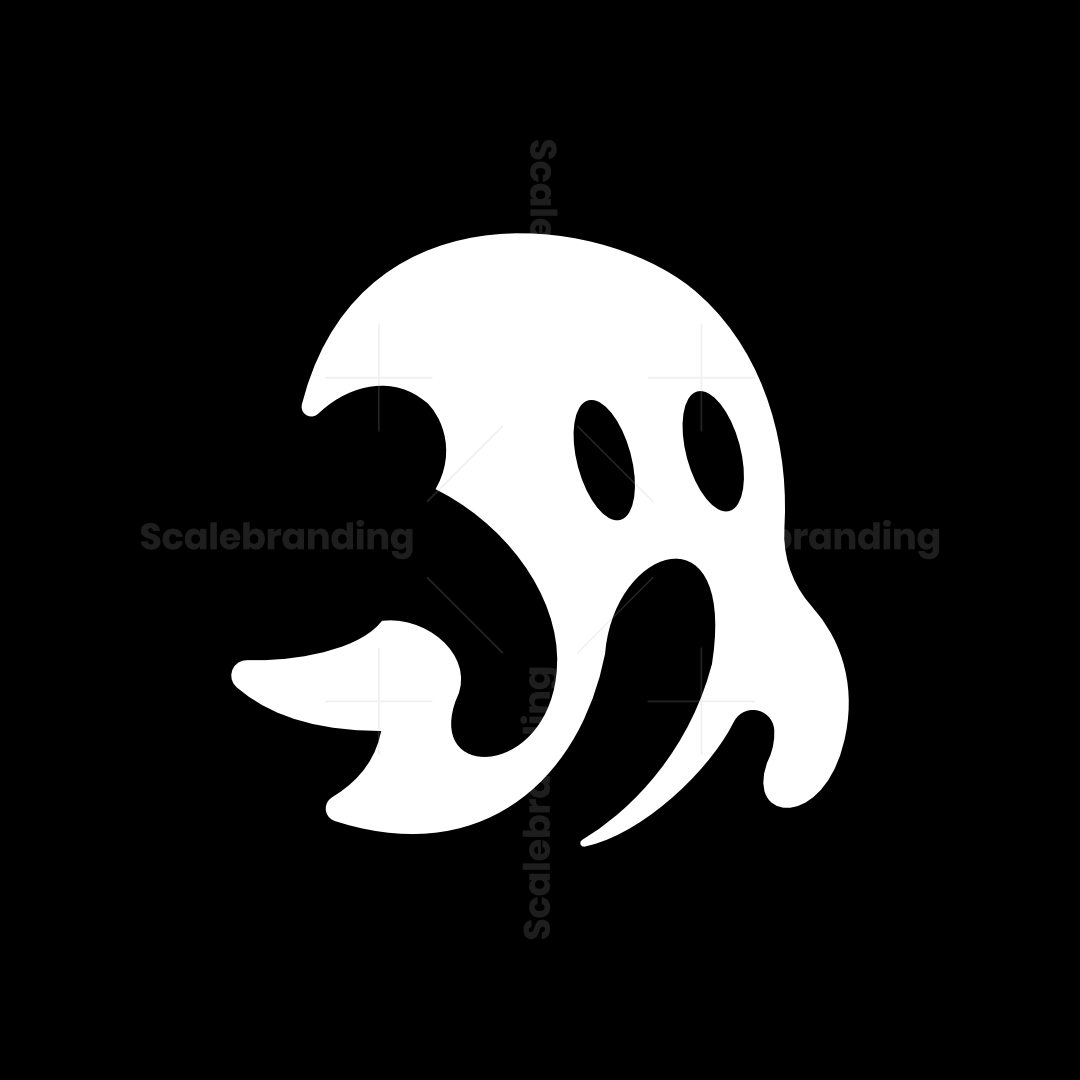 Iconic Negative Space Ghost Logo | Scalebranding