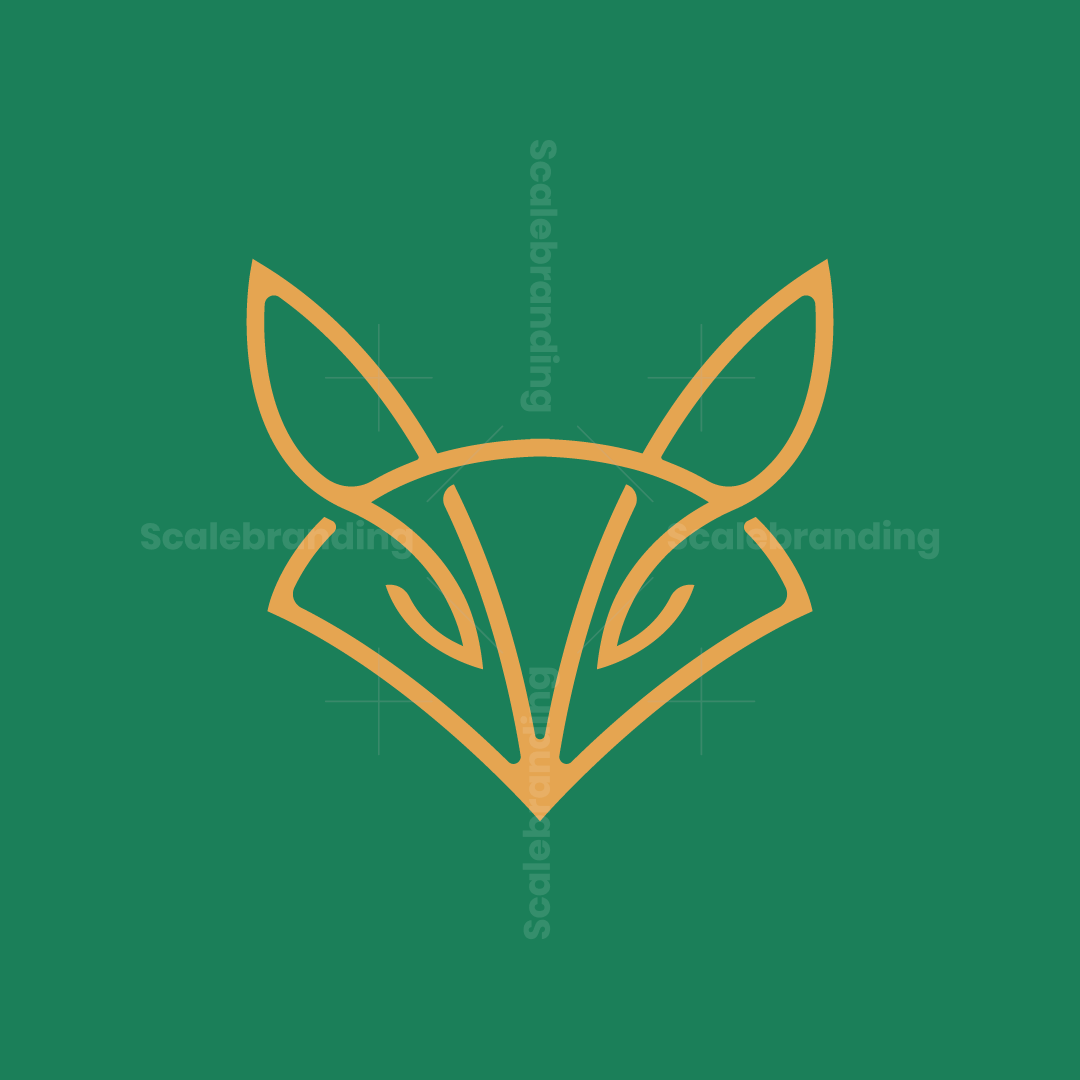 Stylish Red Fox Head Logo | Scalebranding