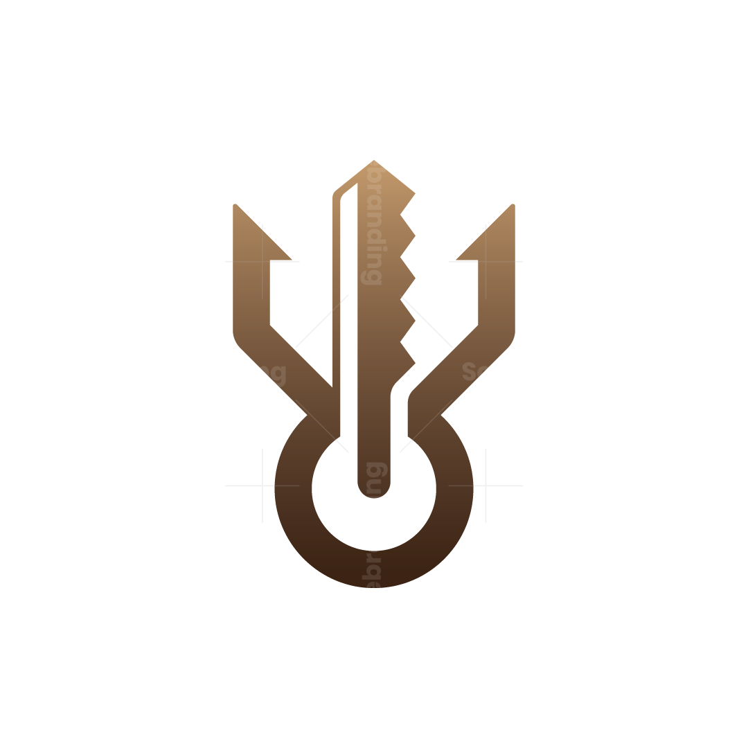 Trident With Key Home logo | Scalebranding