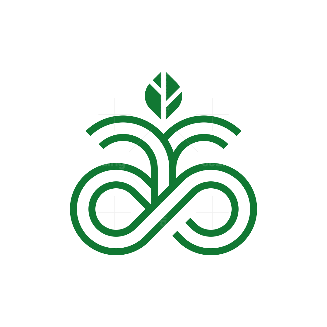 Leaf Lettermark A Infinity Logo | Scalebranding