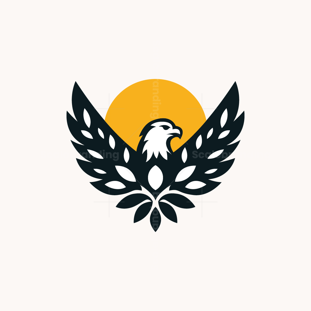 Brave Eagle Rising Sun Logo | Scalebranding