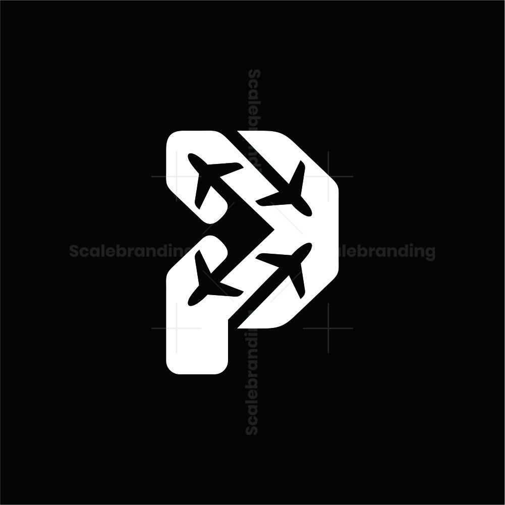 Letter P Plane Logo | Scalebranding