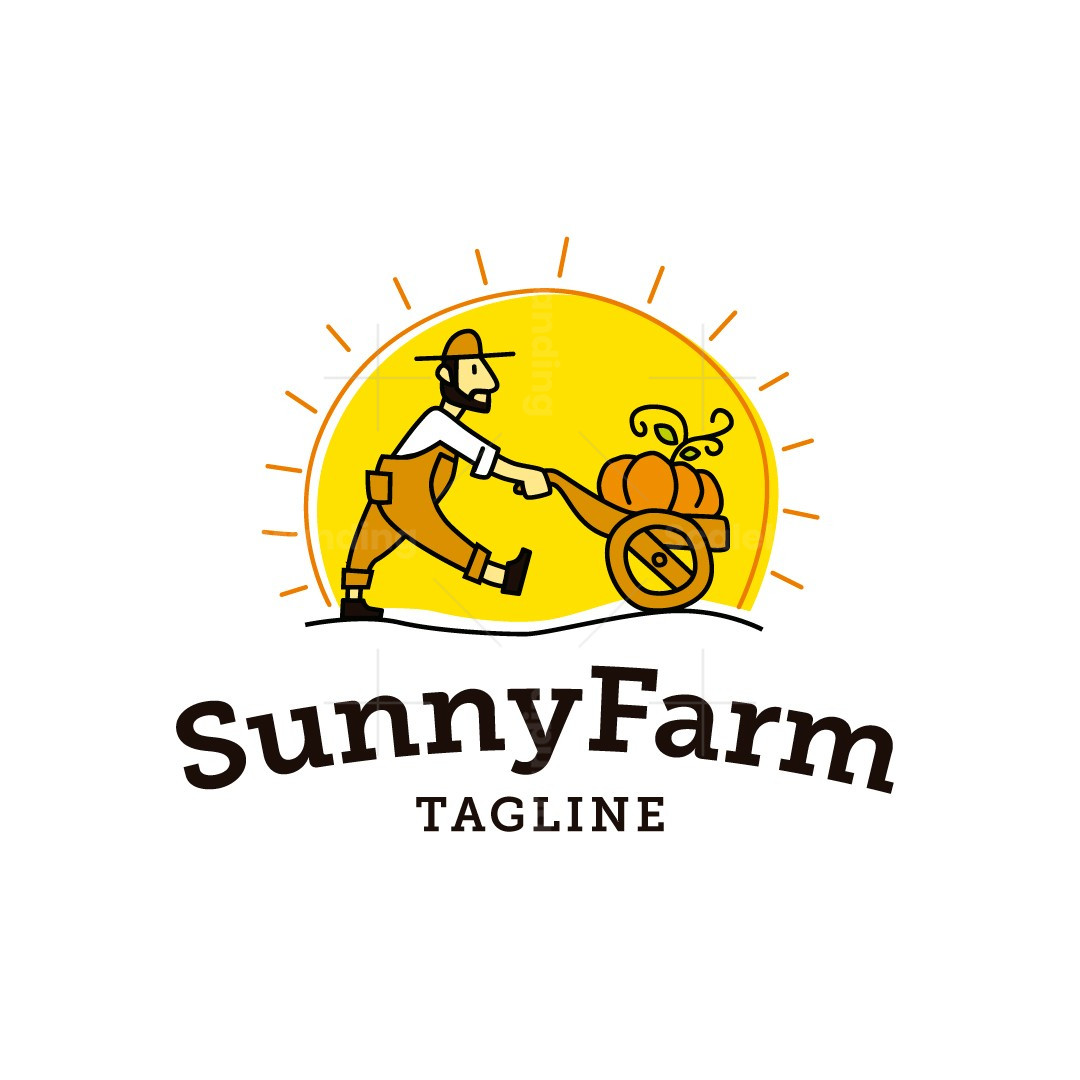 Sunny Farm Eco Farmer Logo | Scalebranding