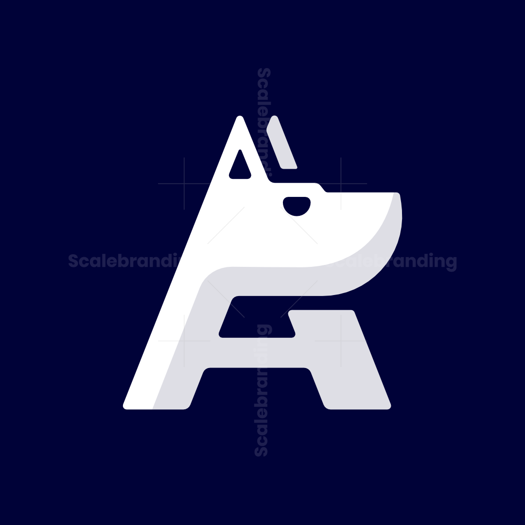 Modern Letter A dog logo | Scalebranding