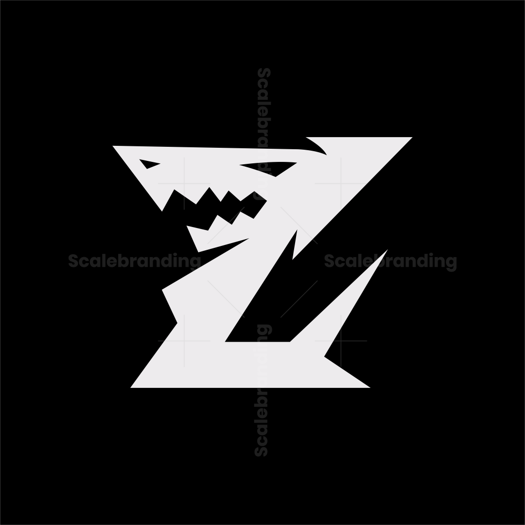 Modern Z Letter Shark Logo | Scalebranding