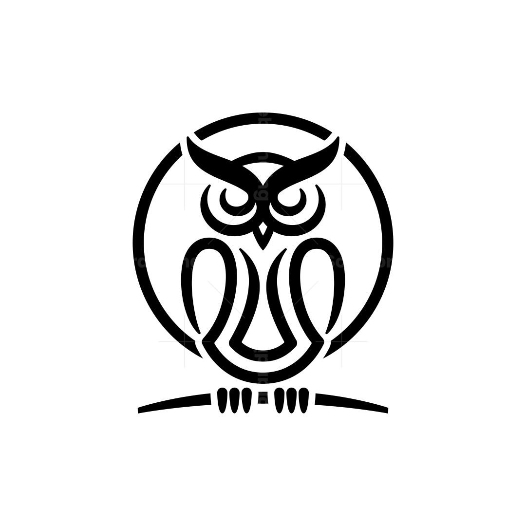 Modern Iconic Standing Owl Logo | Scalebranding