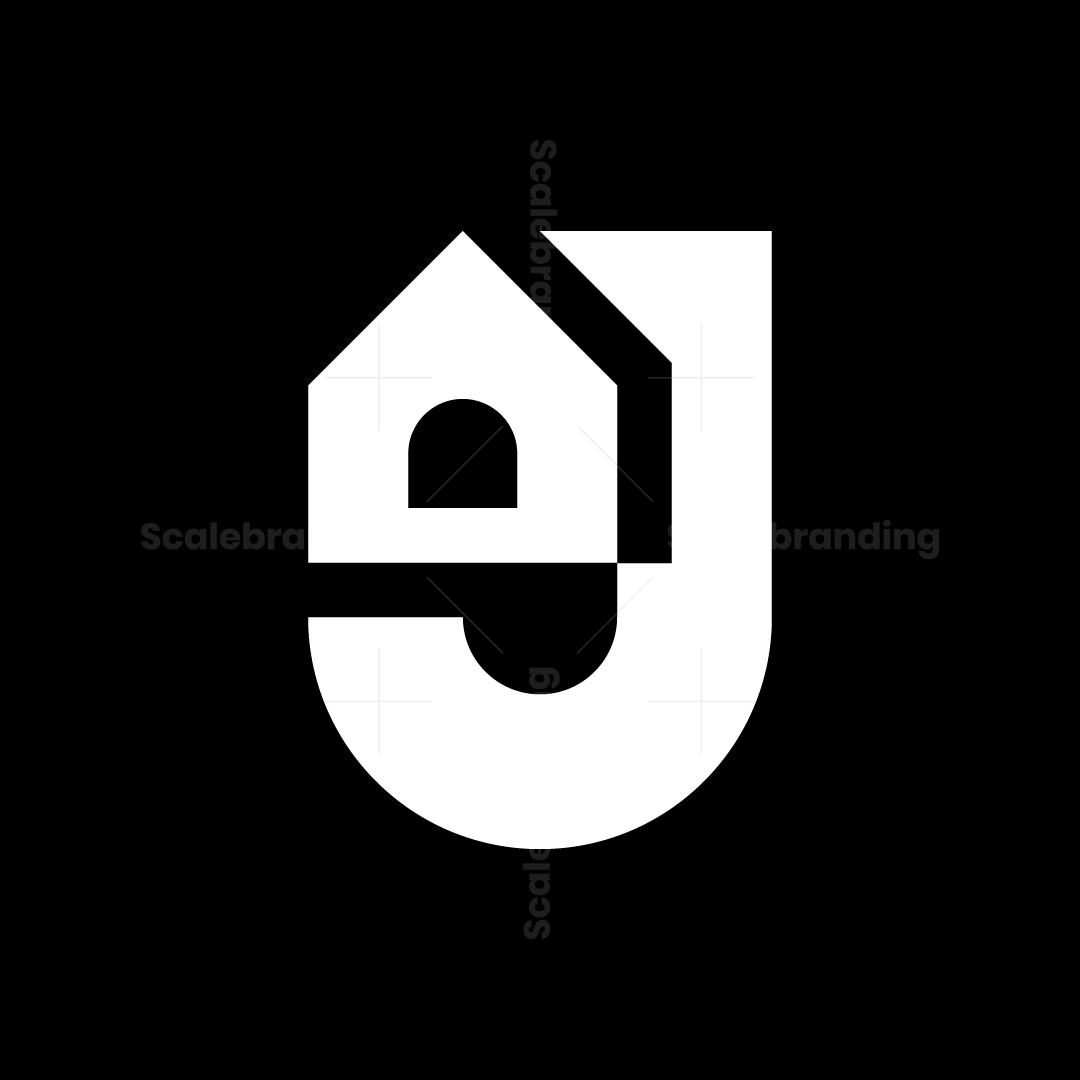 Letter J House Geometric Logo | Scalebranding