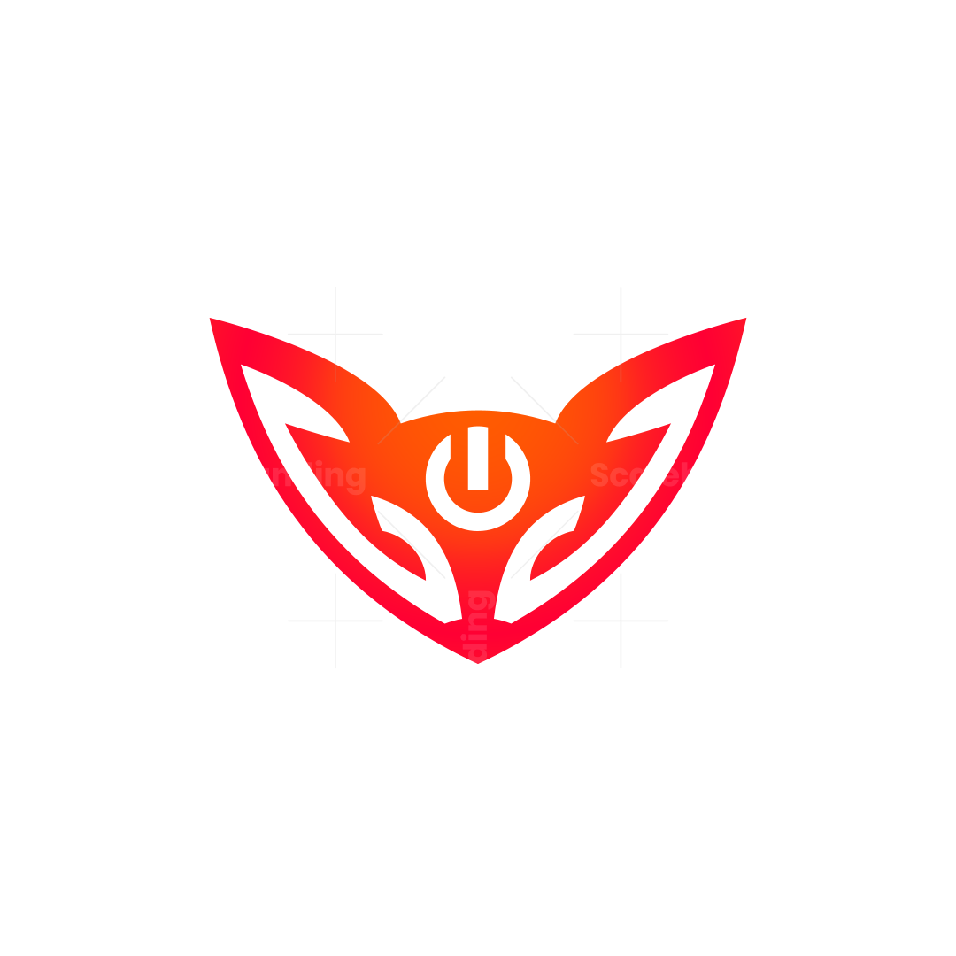 Red Power Fox Modern Technology Logo | Scalebranding