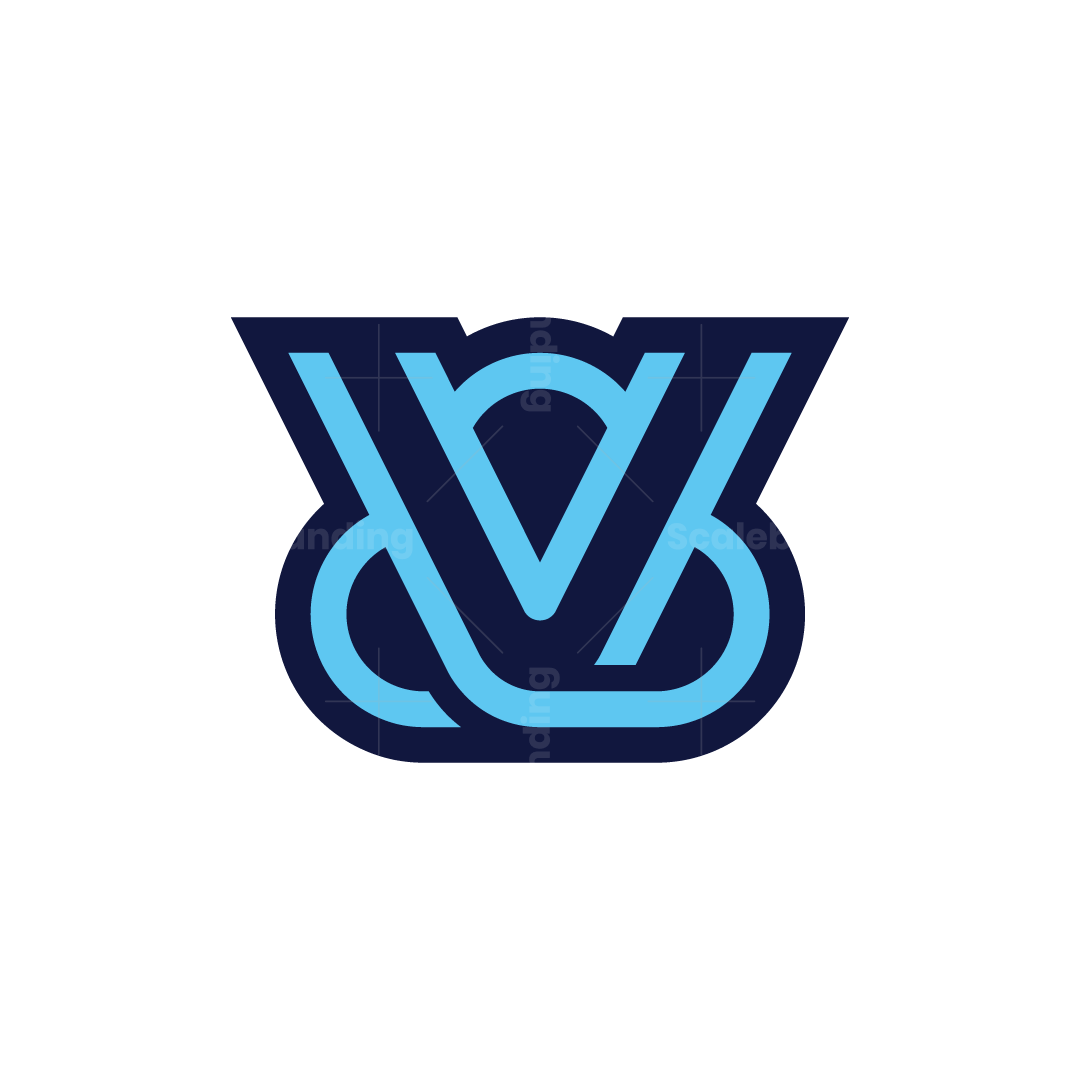 Letter V Blue Cloud Mark Logo | Scalebranding