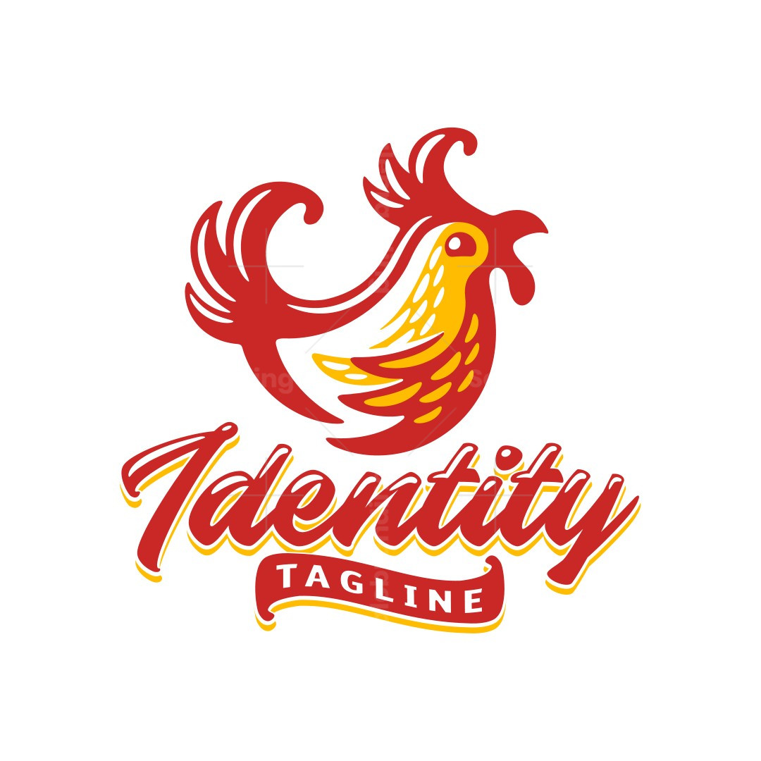 Big Red Chicken Rooster Logo | Scalebranding