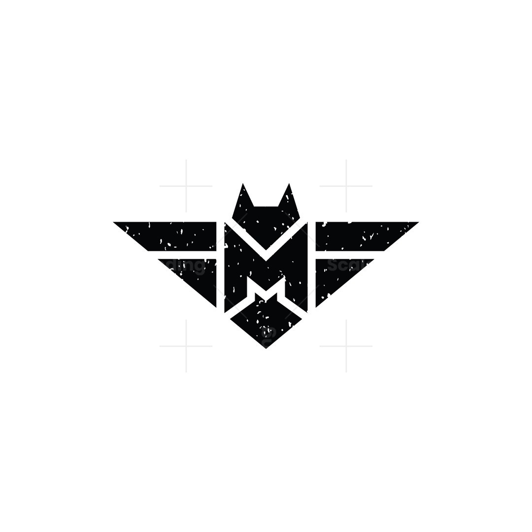 Geometric M Bat Logo | Scalebranding