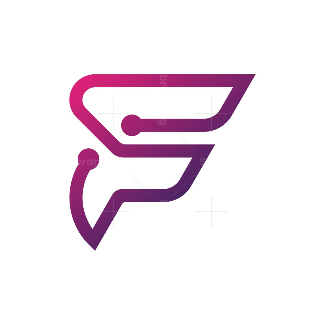 Letter F Tech Logo | Scalebranding