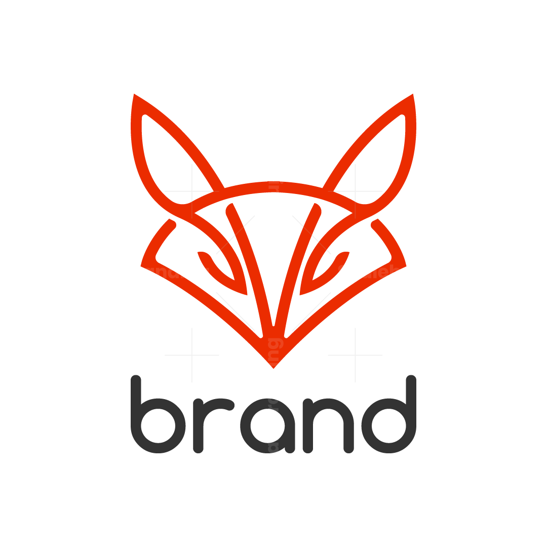 Stylish Red Fox Head Logo | Scalebranding