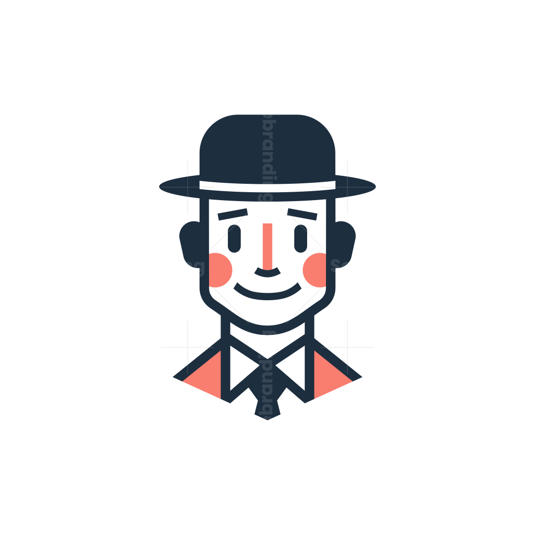 Geometric Friendly Gentleman Logo Design | Scalebranding