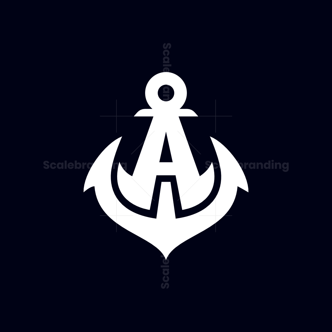 Stylish letter A anchor logo | Scalebranding