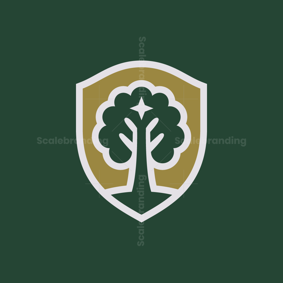 Oak Tree Shield Star Logo | Scalebranding