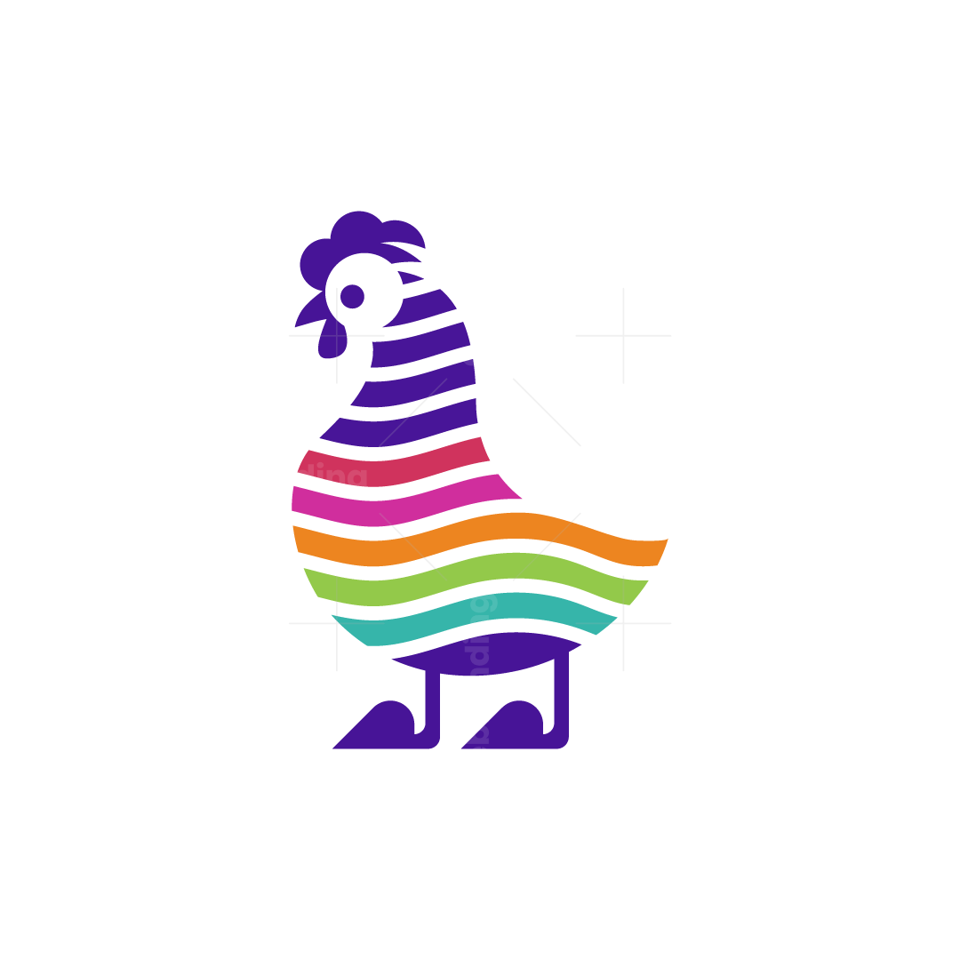 Creative Rooster colorful mark logo | Scalebranding