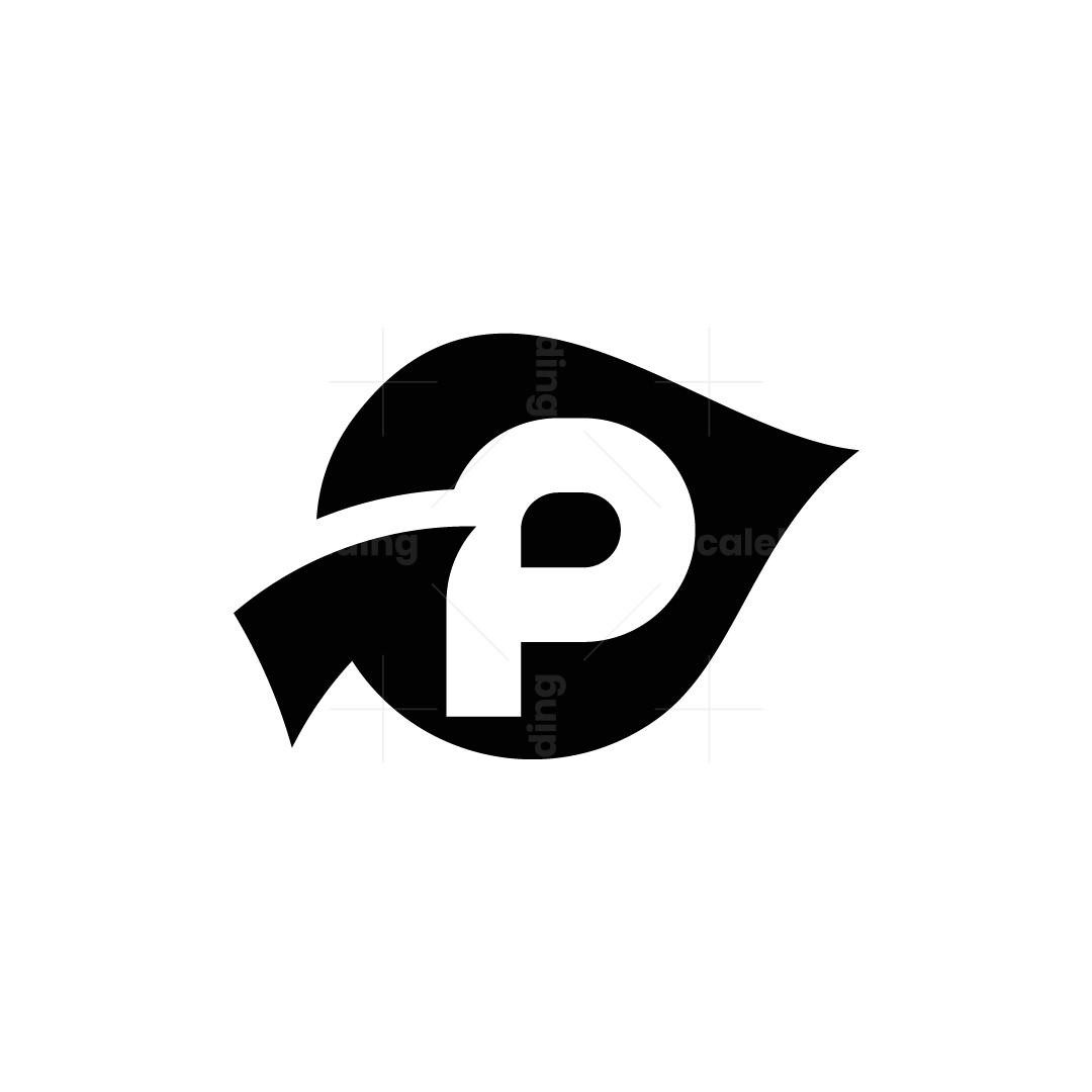 Green Leaf P Letter Mark Logo | Scalebranding