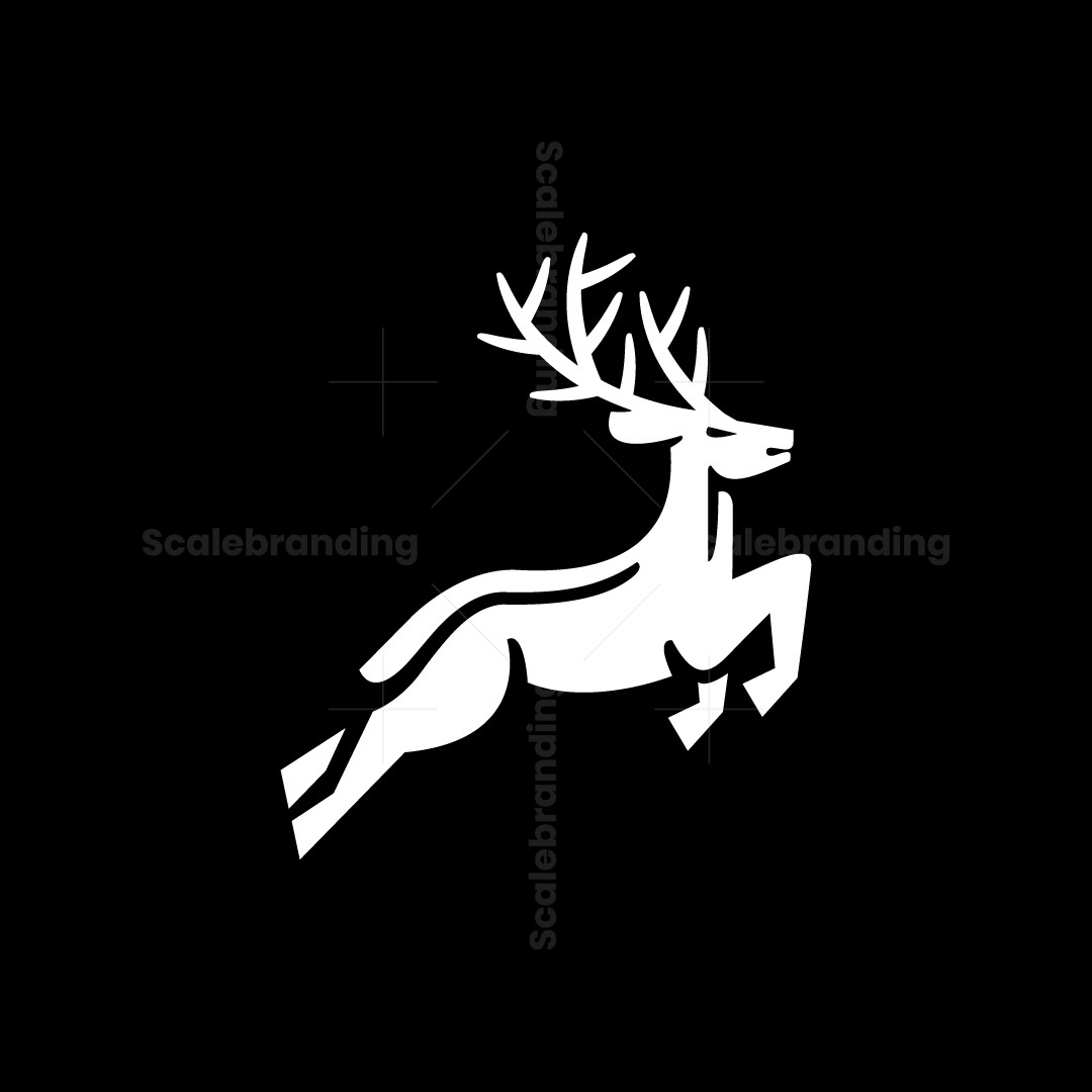 Big Running Deer Logo Black Deer Logo | Scalebranding