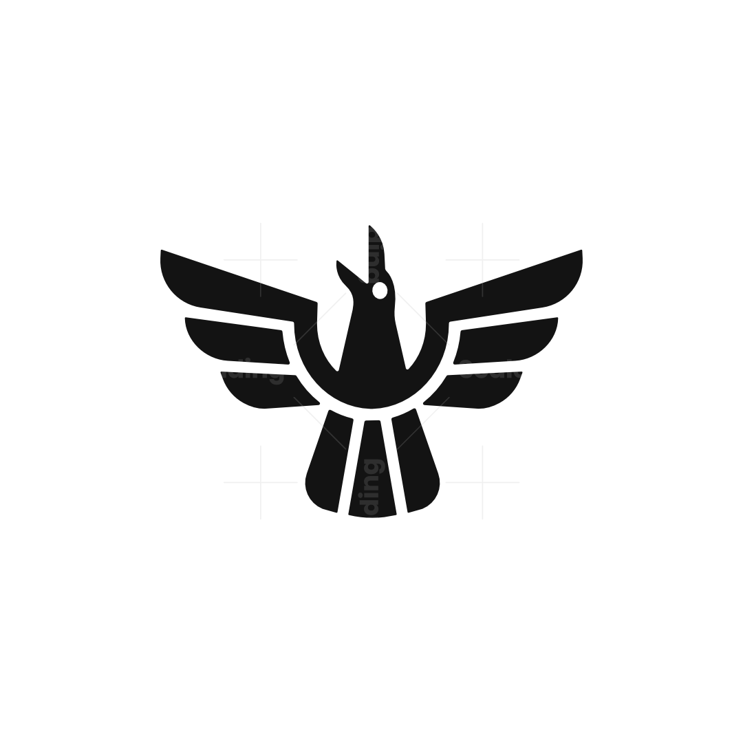 Simplified white raven logo | Scalebranding