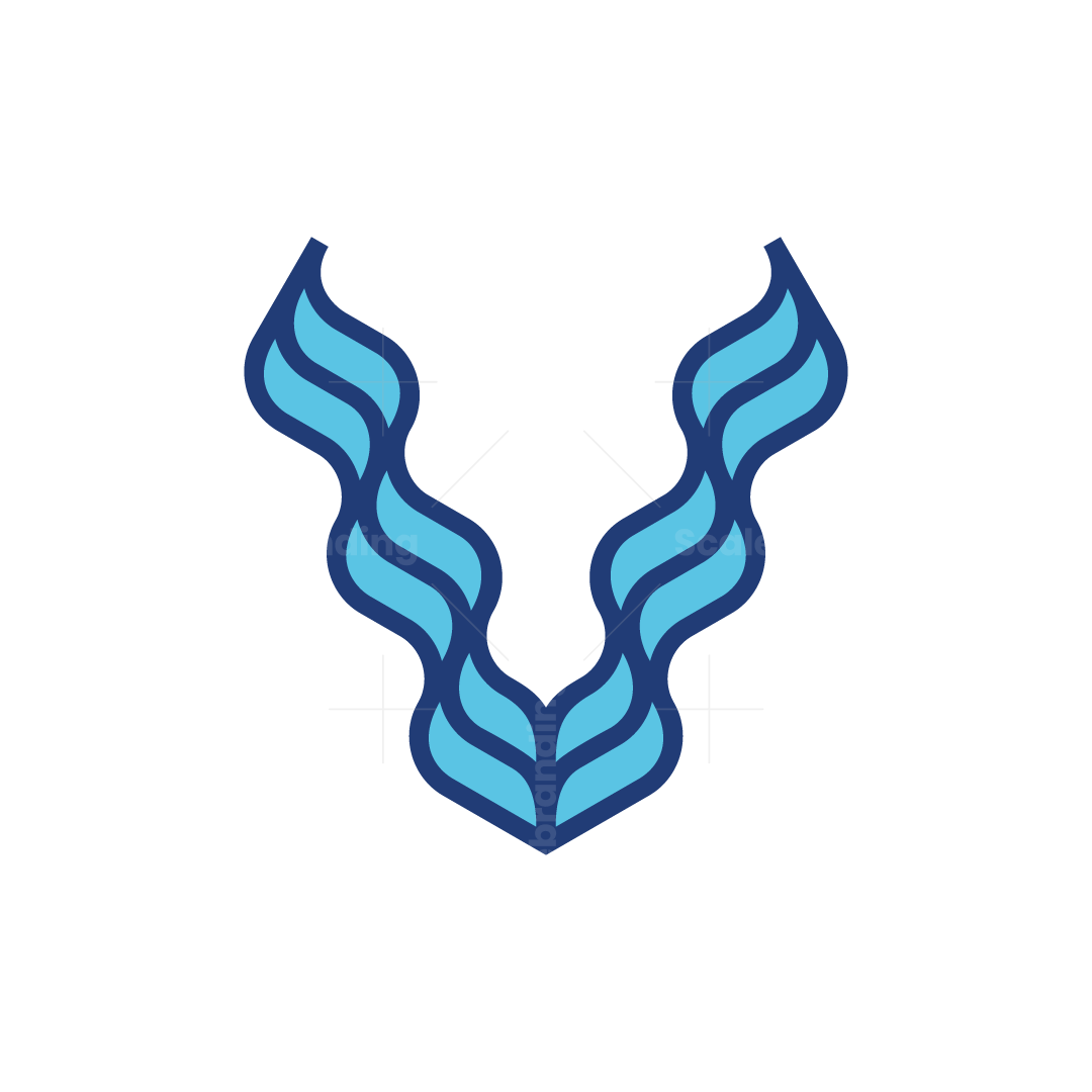 Modern Letter V Wave Logo | Scalebranding