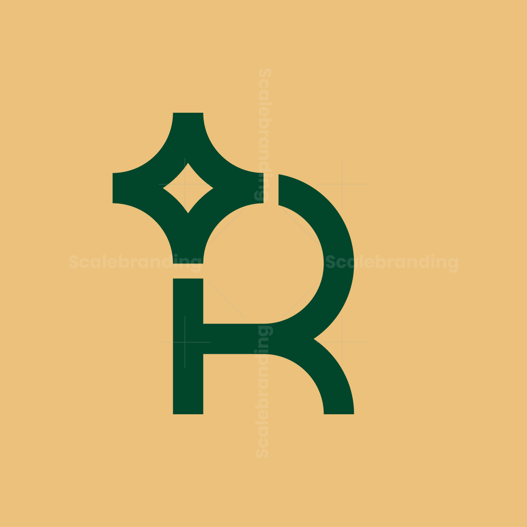 Letter R Star Simple Logo | Scalebranding