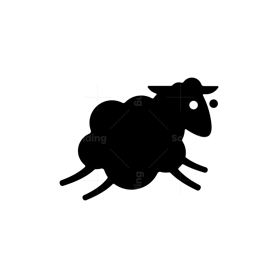 Playful Jumping Sheep Logo Design | Scalebranding