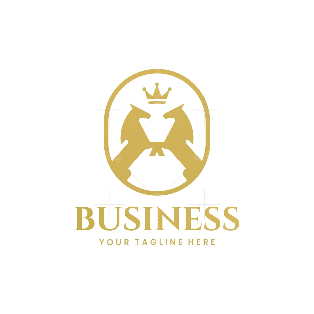 Two horse and a queen dress logo | Scalebranding
