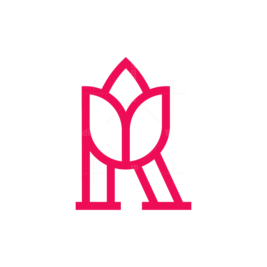 Beautiful Letter R Flower Logo | Scalebranding