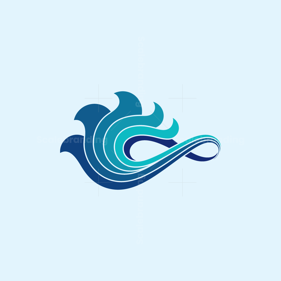 Ocean Waves Infinity Symbol logo | Scalebranding