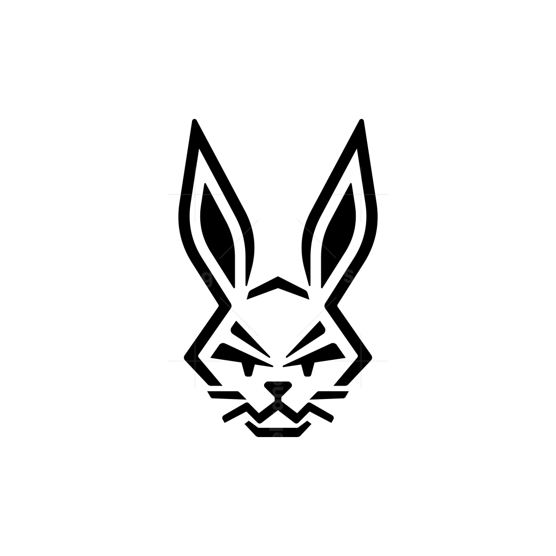 Iconic Angry Rabbit Face Logo | Scalebranding