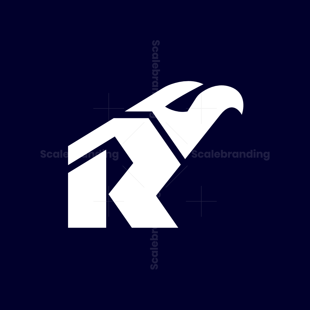 Geometric R Eagle Head logo | Scalebranding