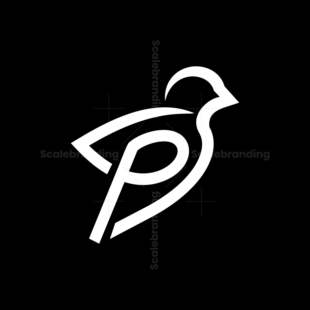 Letter P Bird Modern logo | Scalebranding