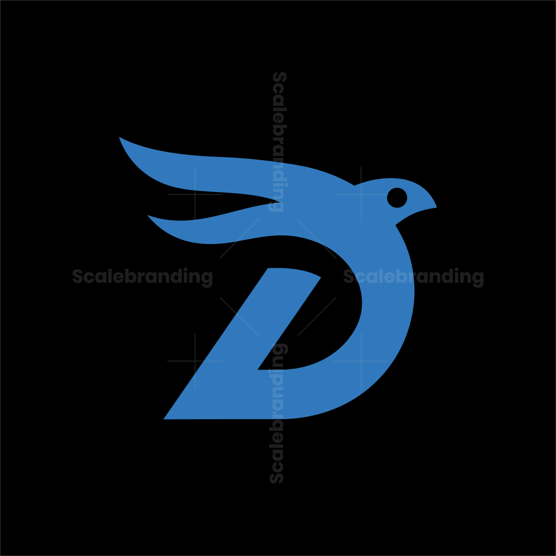 D Letter Dove Bird Logo | Scalebranding