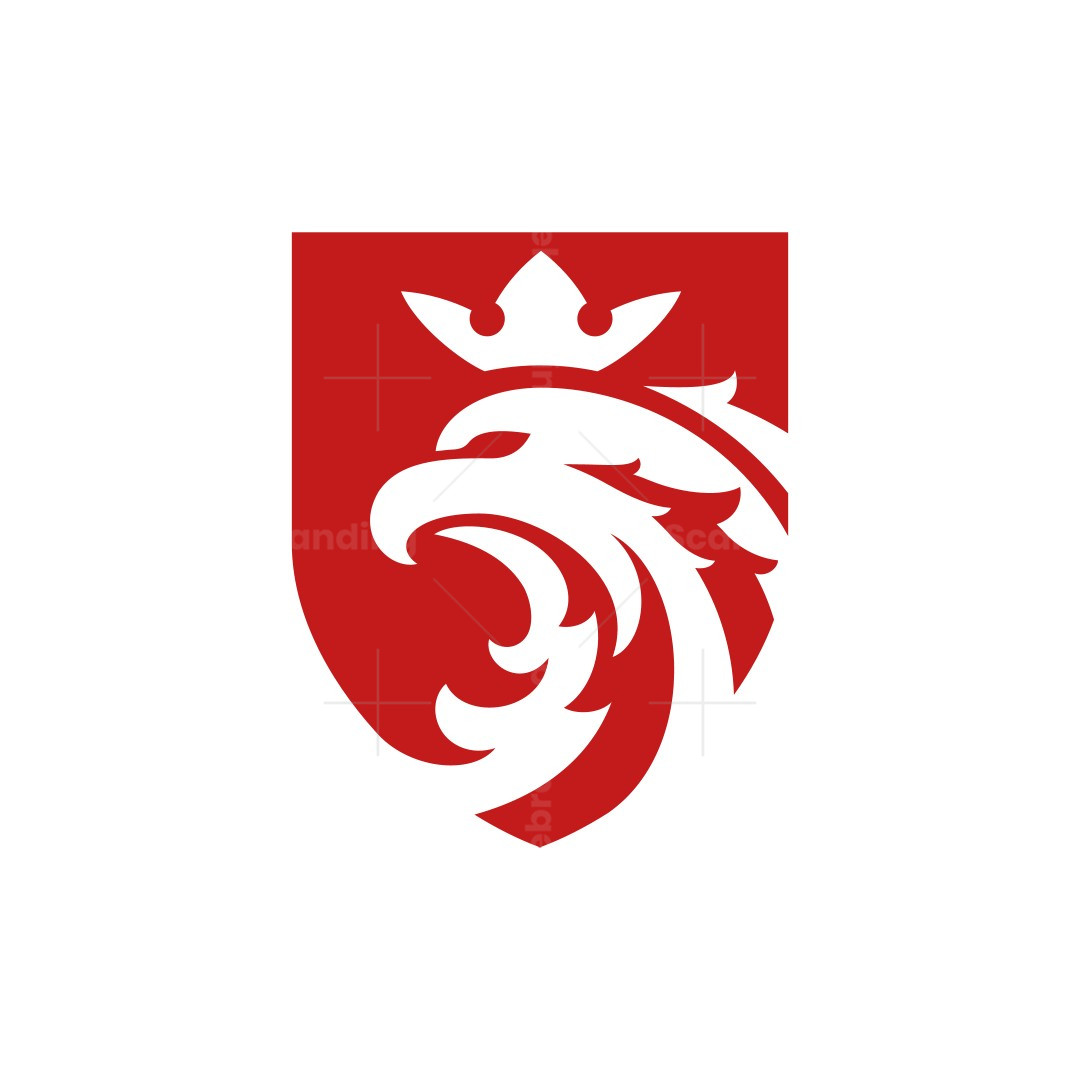 Red Eagle Crown Heraldry Logo | Scalebranding