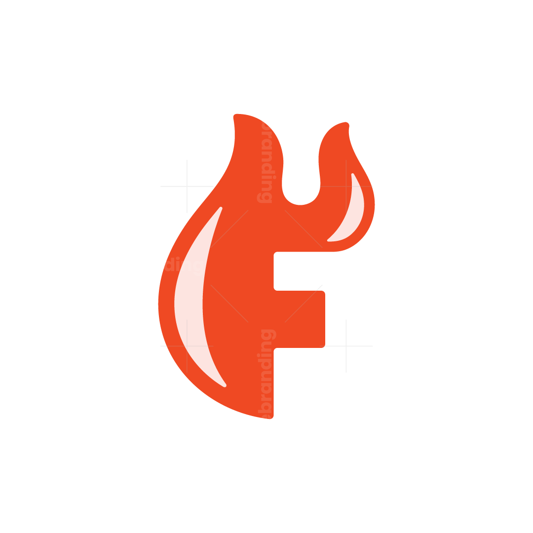 Letter F Red Fire Flame logo | Scalebranding