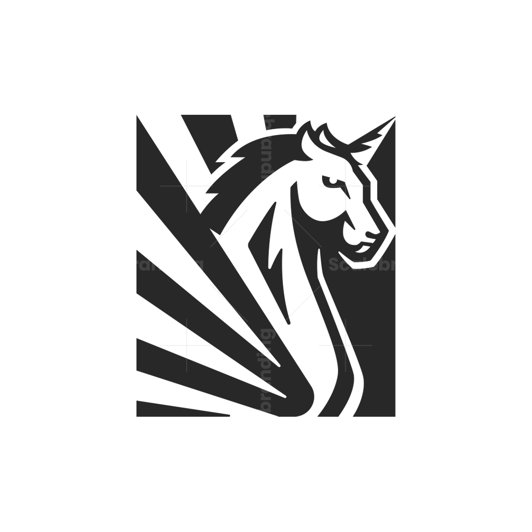 A Square Pegasus Mascot Logo | Scalebranding