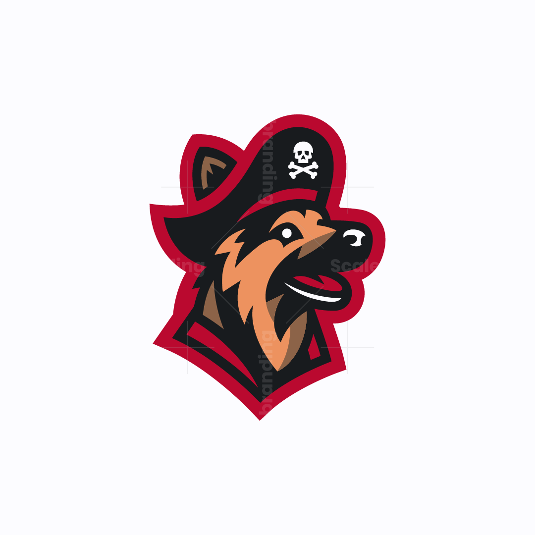 Pirate Shepherd Dog Mascot Logo | Scalebranding