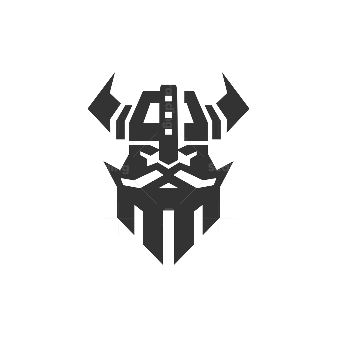 Modern Viking Head Barbarian Logo | Scalebranding
