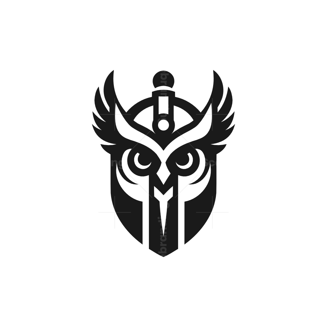 a stylized Modern owls knight logos | Scalebranding