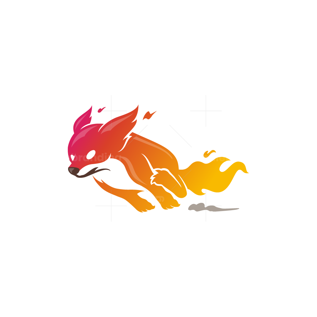 Fast Fox On Fire Logo | Scalebranding