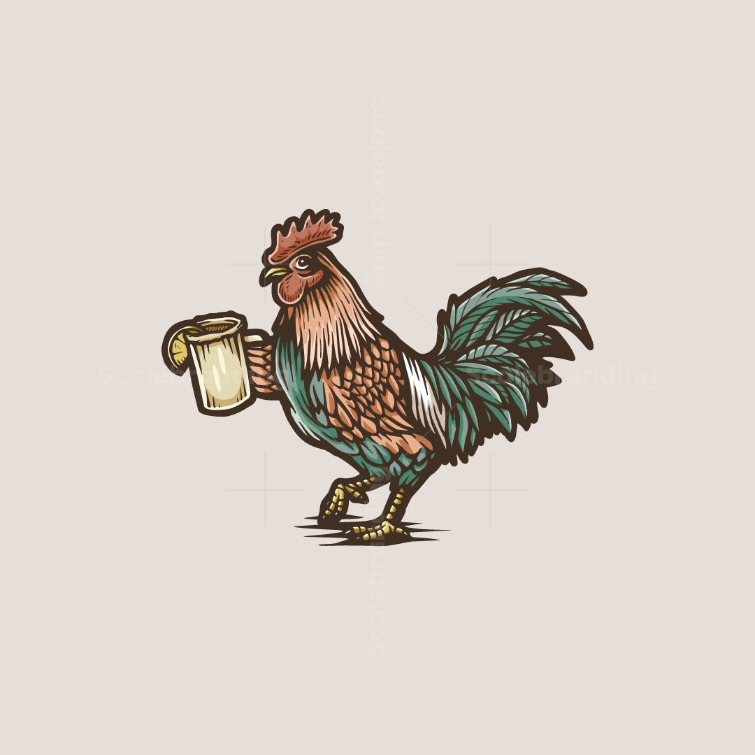 Classic vintage rooster beer logo | Scalebranding