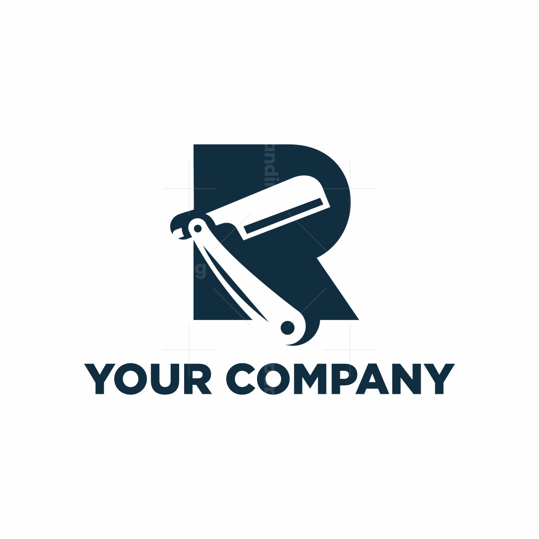 Letter R Razor Simpel Logo | Scalebranding
