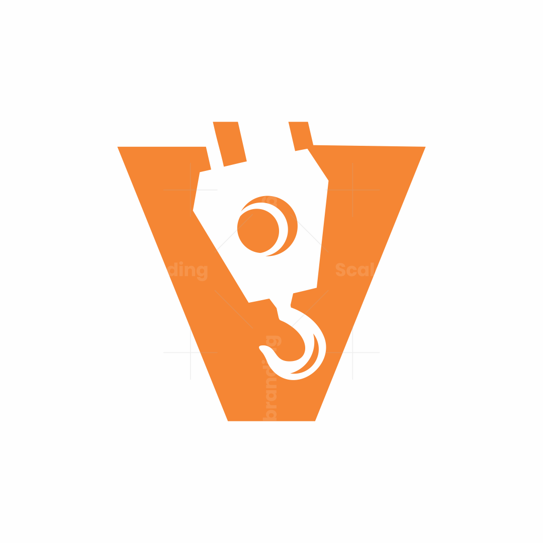 Letter V Crane Simple Logo | Scalebranding