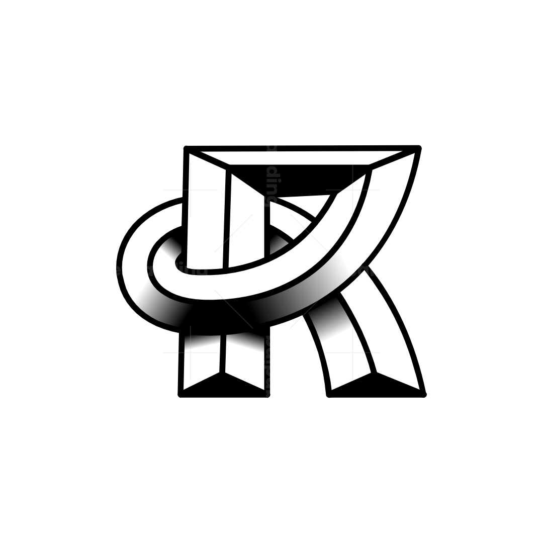 R three dimensional Letter Logo | Scalebranding