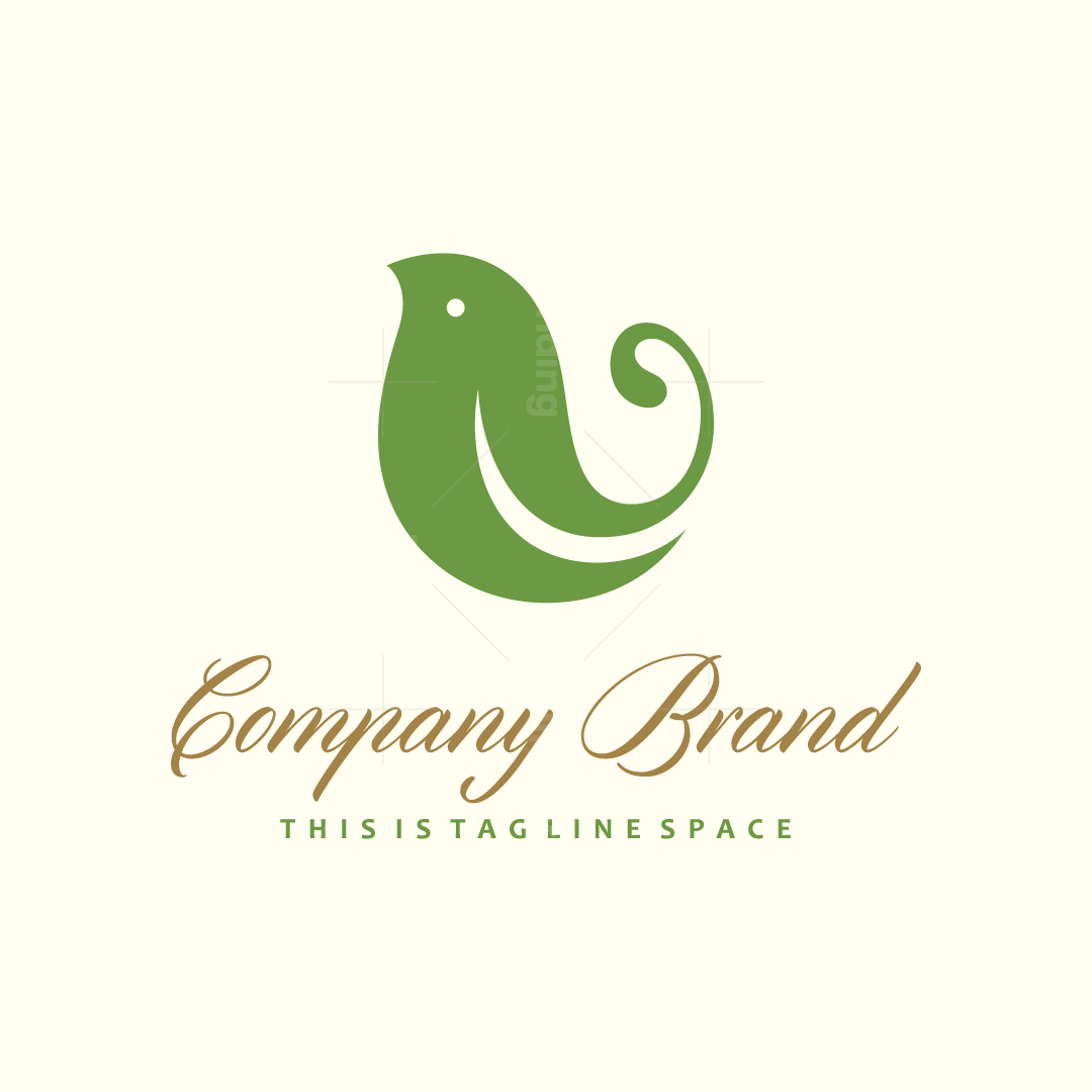 Elegant Green Leaf Bird logo | Scalebranding